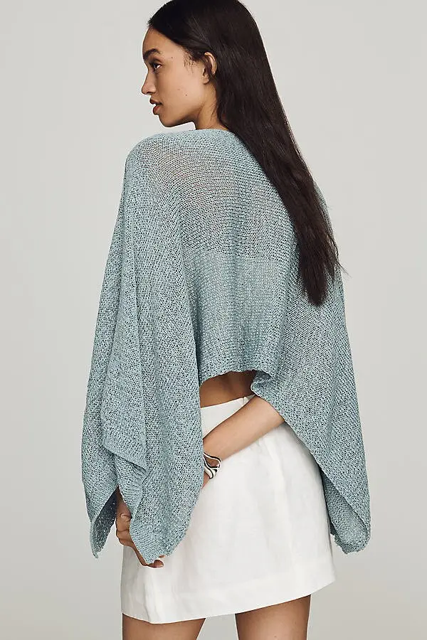 Anthropologie Gauze Knit Poncho
