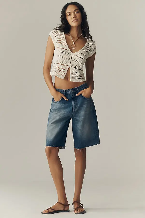 Ag Hattie Cotton Denim Shorts