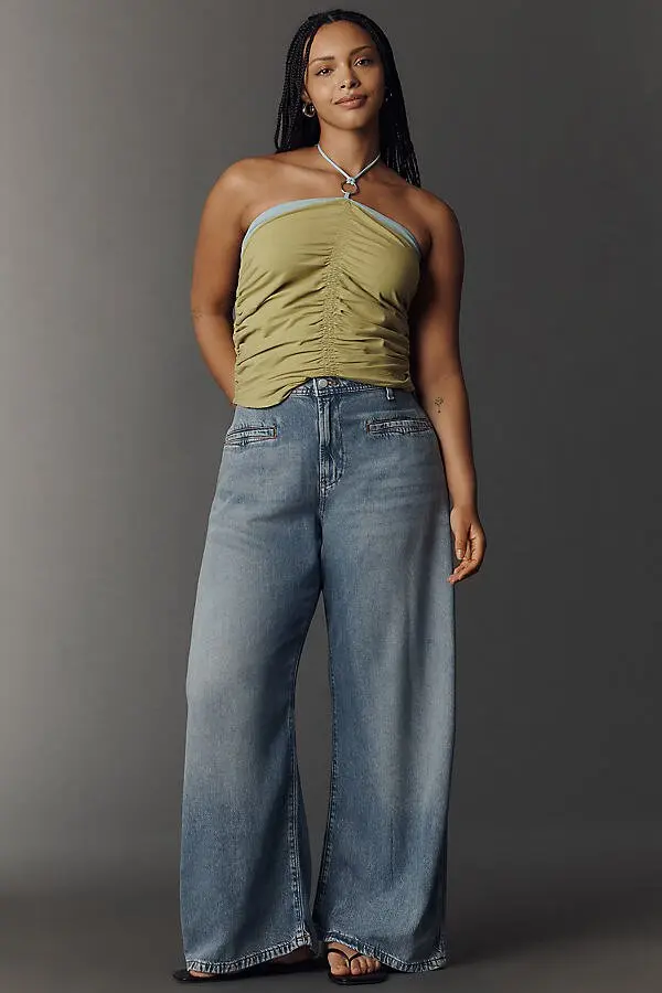 PILCRO Mid-rise Wide-leg Jeans