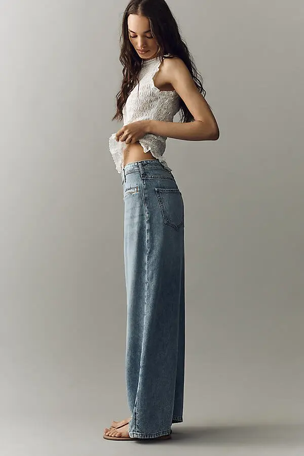 PILCRO Mid-rise Wide-leg Jeans