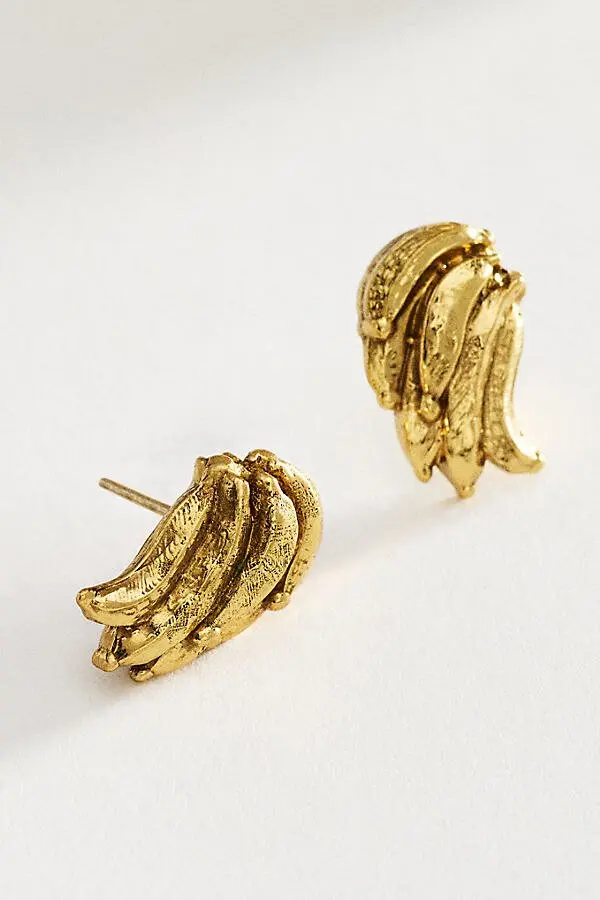ALEMAIS Jem Banana Post Earrings - Gold