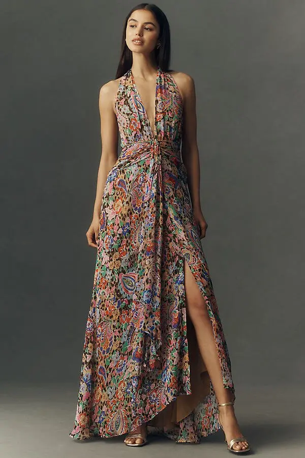 Rixo Alaina Chiffon Maxi Dress - Multi