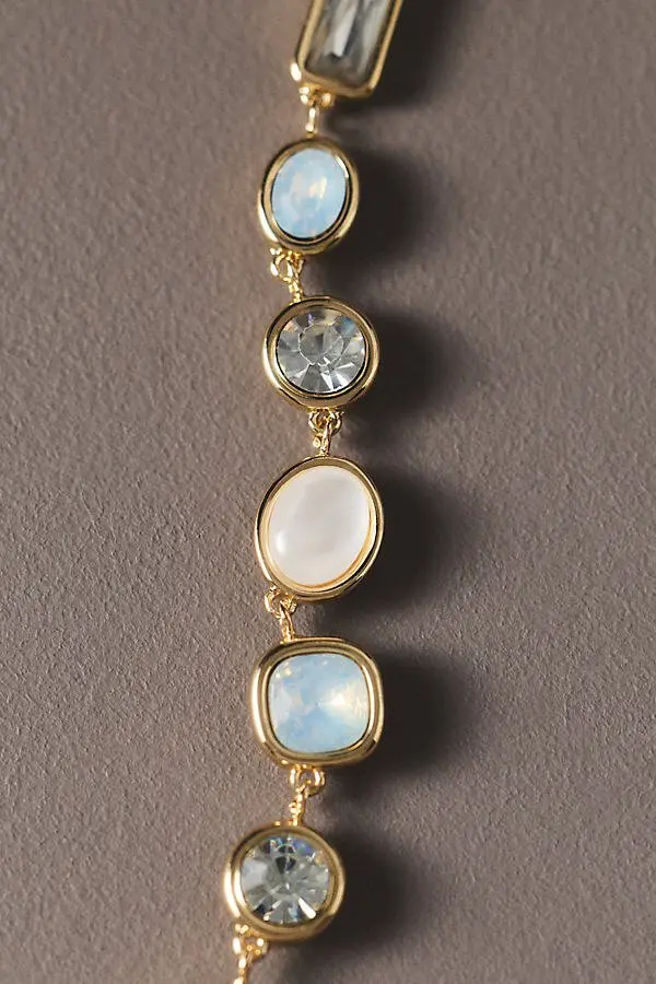 Anthropologie Mixed Stone Bezel Necklace