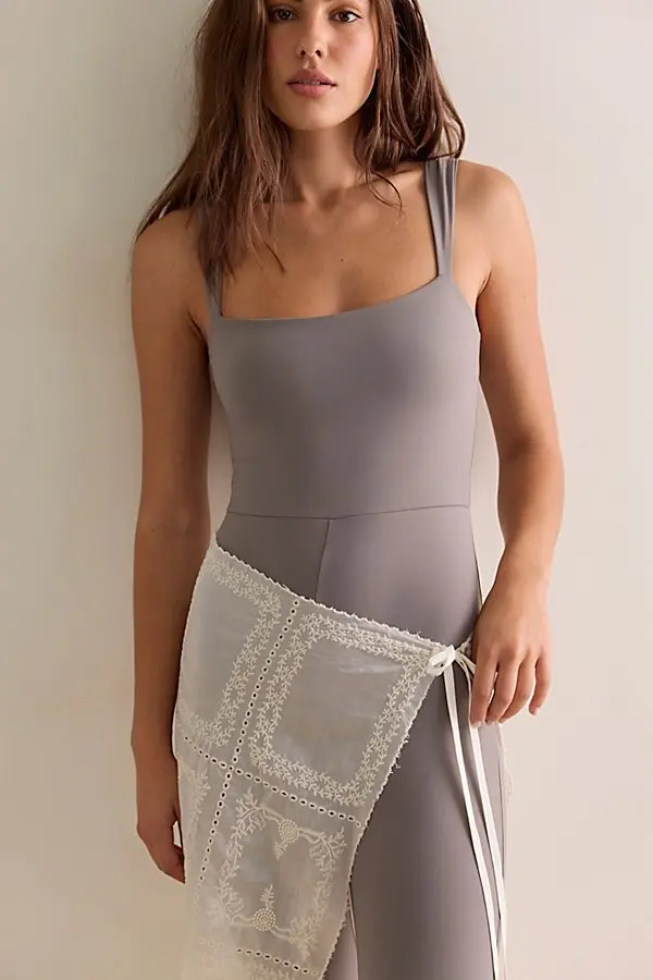 Susana Monaco Strap Tank Crop Jumpsuit - Pewter