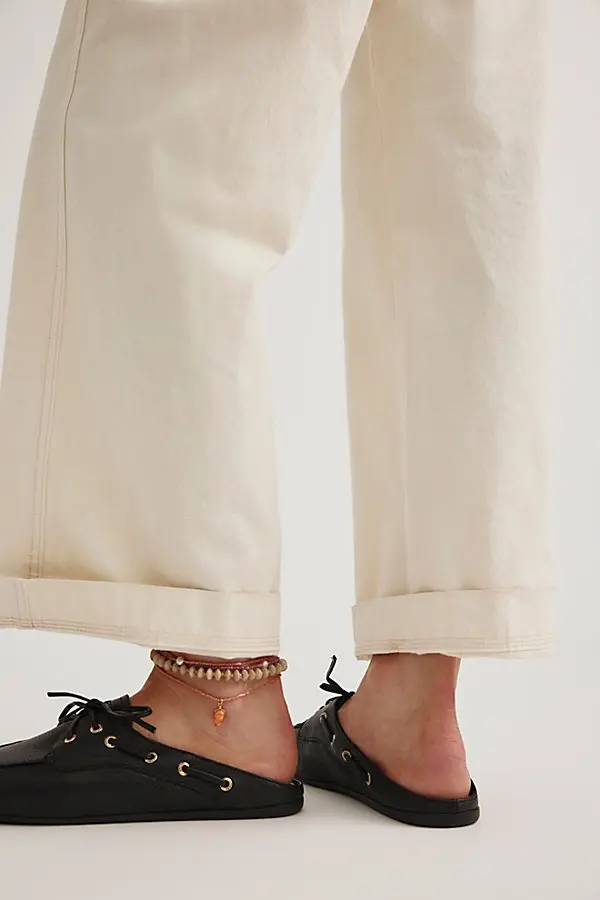 Sperry Slim Boat Mules - Black