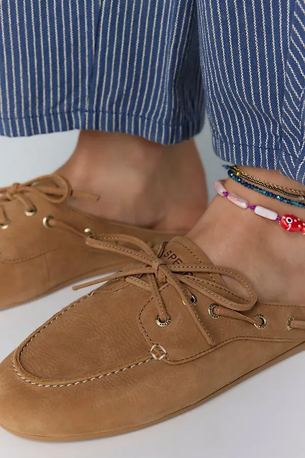 Sperry Slim Boat Mules - Light Peanut
