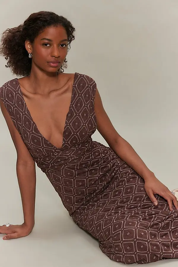 Free People Edie Multiway Midi Dress - Shaved Chocolate