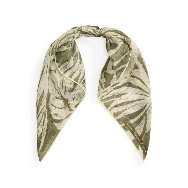 Ralph Lauren Palm-frond-print Silk Square Scarf