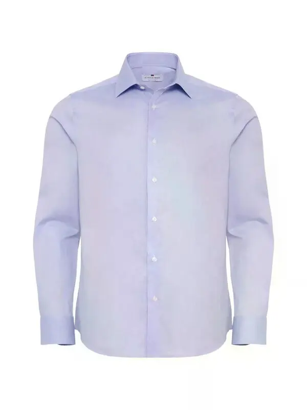 LOJA DAS MEIAS Spread-collar Long-sleeve Shirt - Blue