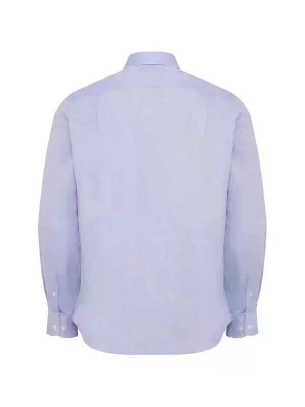 LOJA DAS MEIAS Spread-collar Long-sleeve Shirt - Blue