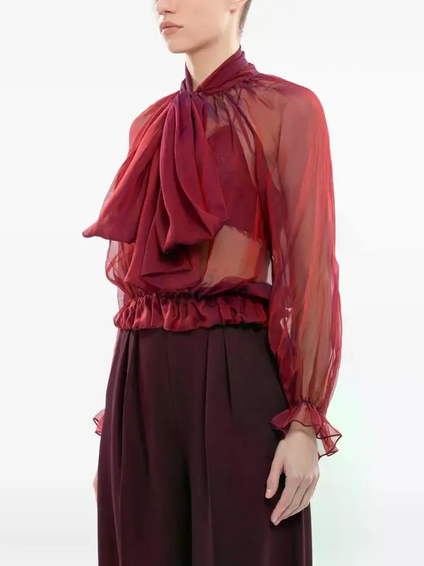 SAIID KOBEISY Pleated Wide-leg Trousers