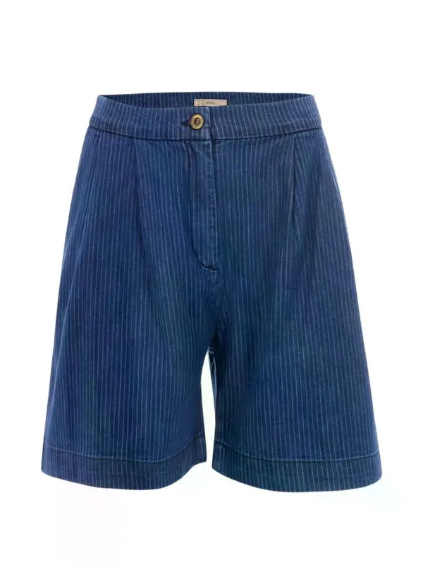SESSUN Pinstripe Denim Bermuda Shorts