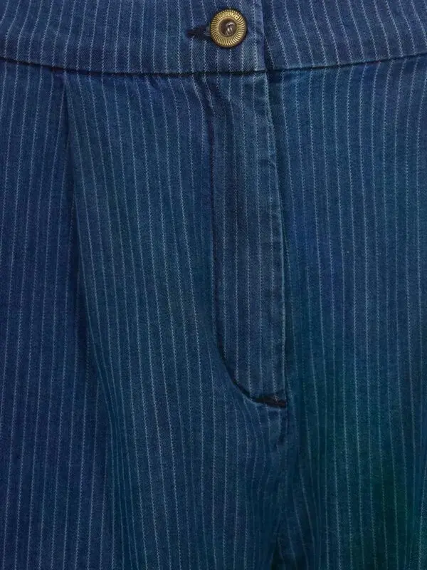 SESSUN Pinstripe Denim Bermuda Shorts