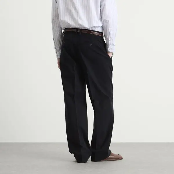 LE PERE Pleated Cotton Trousers