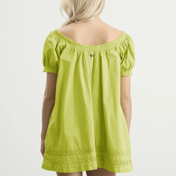 DAMSON MADDER Jayne Mini Dress With Ruched Details - Celery