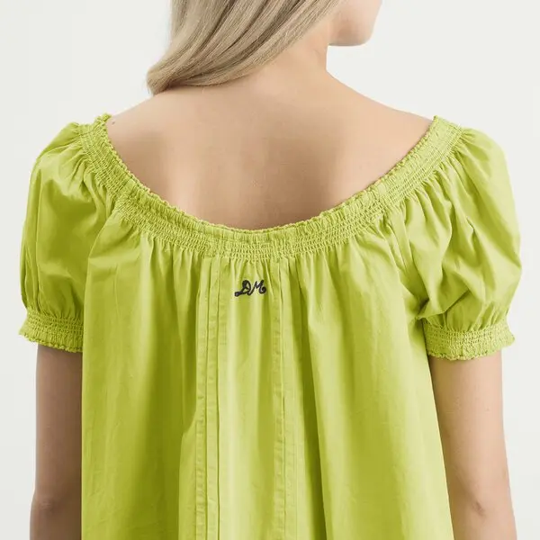 DAMSON MADDER Jayne Mini Dress With Ruched Details - Celery