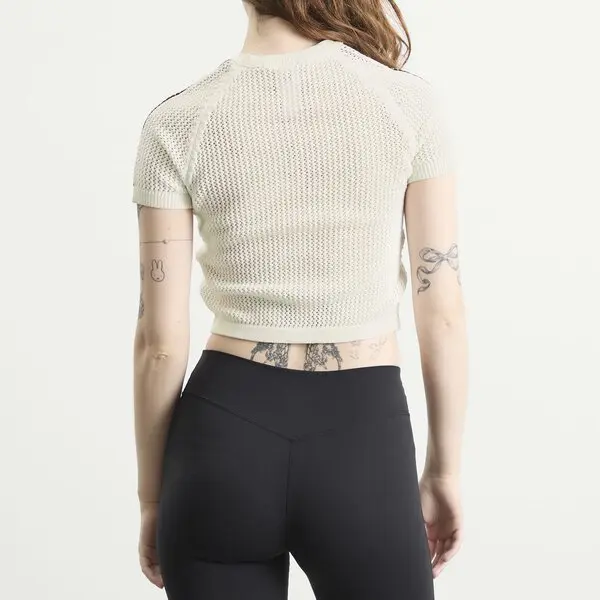 Adidas Crochet T-shirt With 3-stripes
