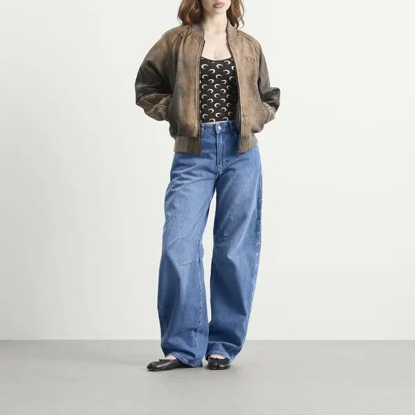 MARINE SERRE Barrel Leg Jeans
