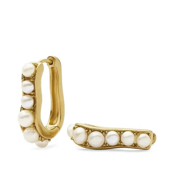 MISSOMA Pearl Wave Hoop Earrings - Gold