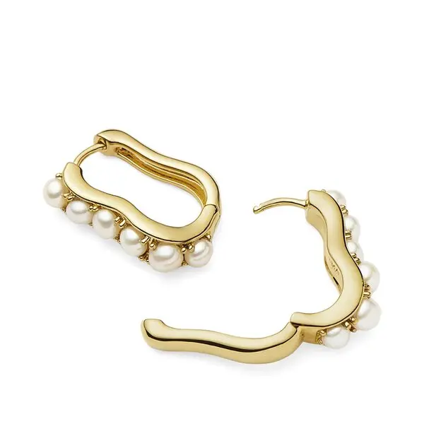 MISSOMA Pearl Wave Hoop Earrings