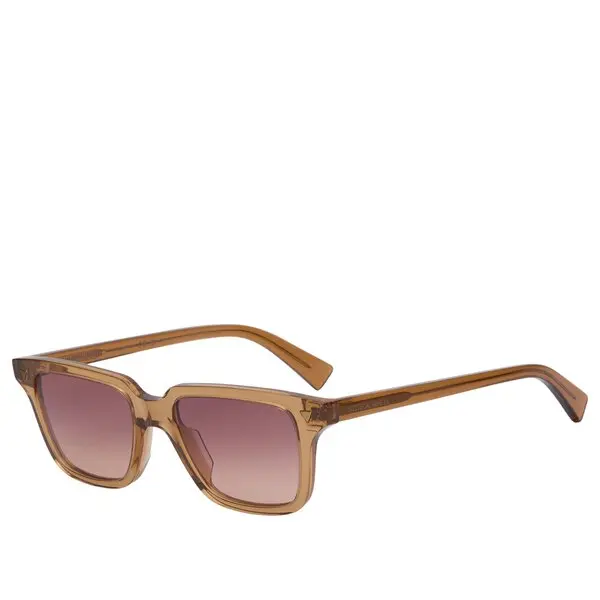 Bottega Veneta Bv1363s Rectangle Sunglasses - Orange/red