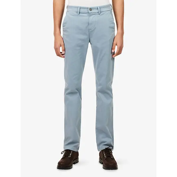 7 For All Mankind Luxe Performance Slim Straight Cotton Chinos - Sateen Cloud