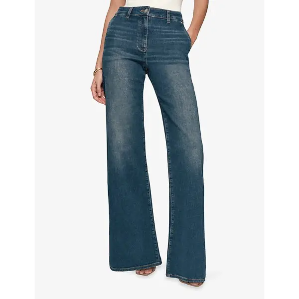 REISS Wide-leg Denim Jeans