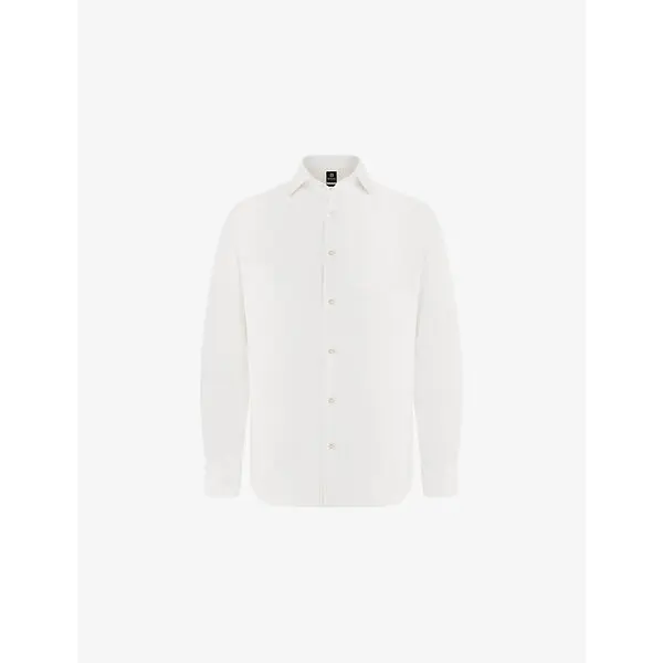 Boggi Milano Long-sleeved Regular-fit Linen Shirt