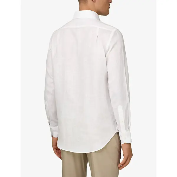 Boggi Milano Long-sleeved Regular-fit Linen Shirt