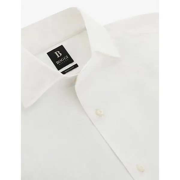 Boggi Milano Long-sleeved Regular-fit Linen Shirt