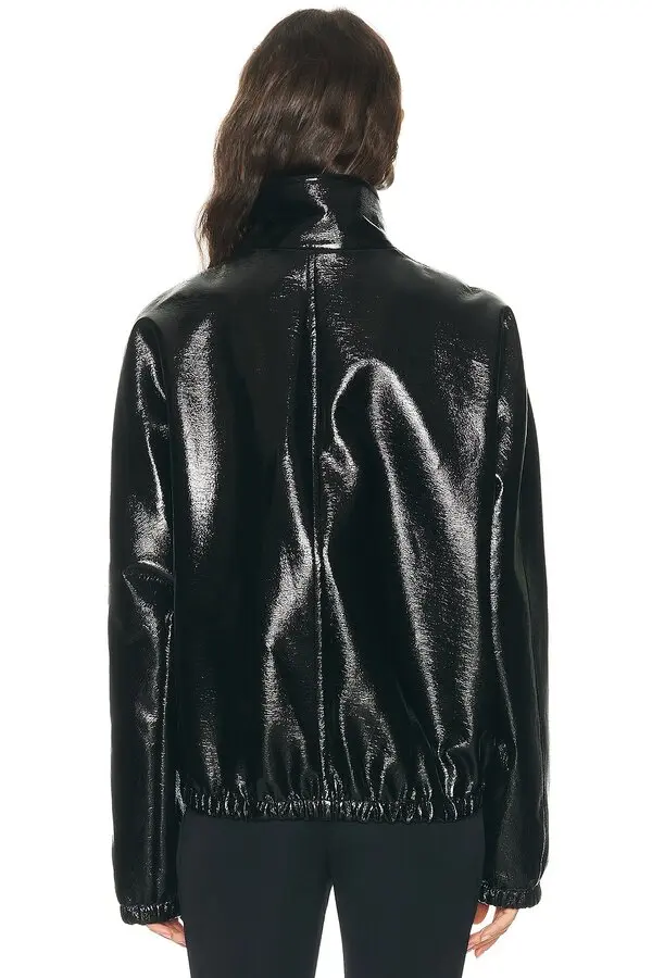 COURREGES Vinyl Zipped Bomber Jacket