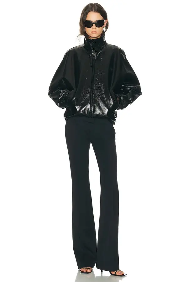 COURREGES Vinyl Zipped Bomber Jacket
