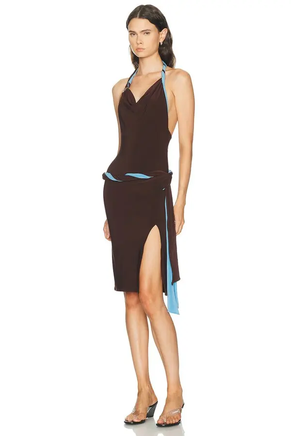 Coperni Bi Color Twisted Dress