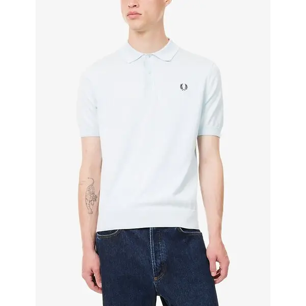Fred Perry Short-sleeve Knitted Cotton Polo Shirt