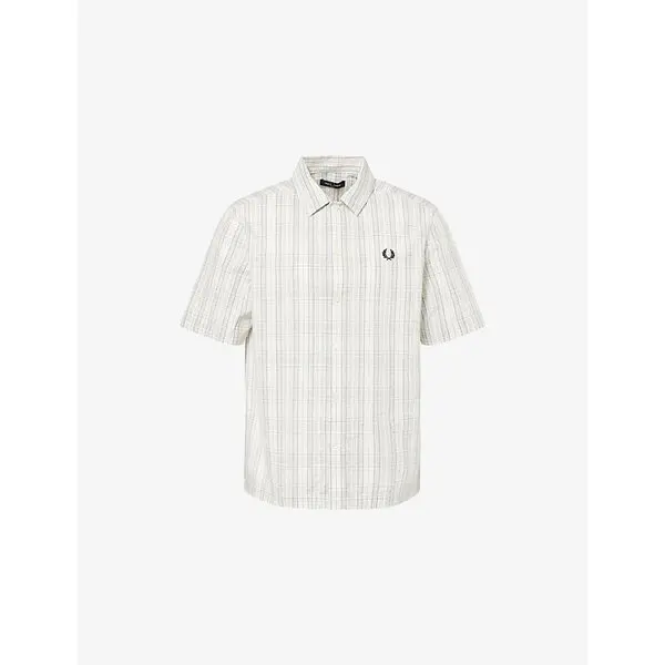 Fred Perry Checked Cotton Seersucker Shirt