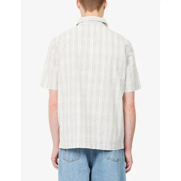 Fred Perry Checked Cotton Seersucker Shirt