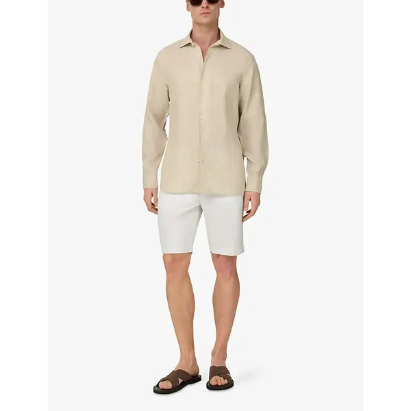 Boggi Milano Regular-fit Long-sleeve Linen Shirt