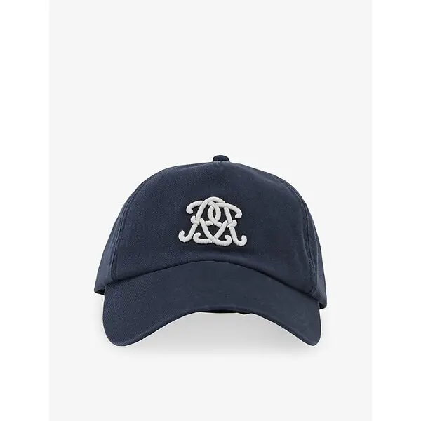 REISS Luzon Baseball Cap With Embroidered Logo - Navy