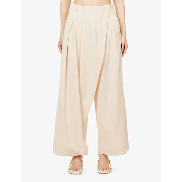 Issey Miyake Looped Wrap-front Woven Trousers