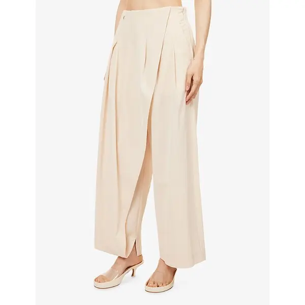 Issey Miyake Looped Wrap-front Woven Trousers