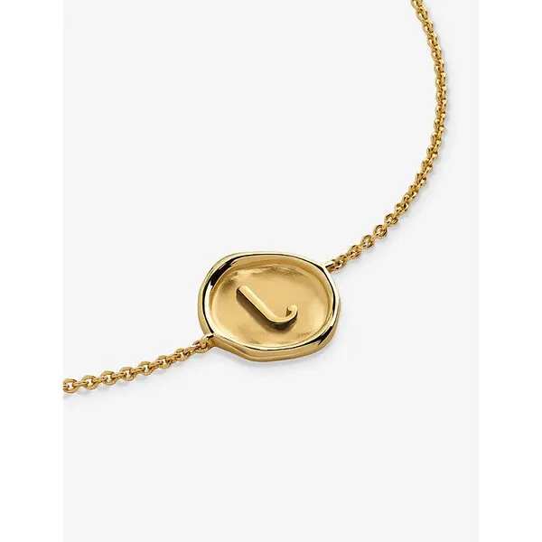 Monica Vinader 18ct Yellow Vermeil Initial Charm Bracelet - Gold