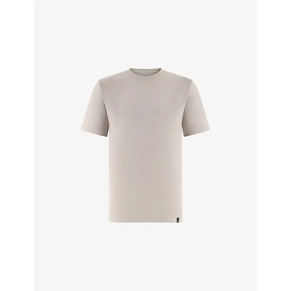 Boggi Milano Crewneck Stretch Pima Cotton T-shirt - Sand