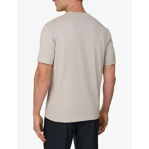 Boggi Milano Crewneck Stretch Pima Cotton T-shirt - Sand