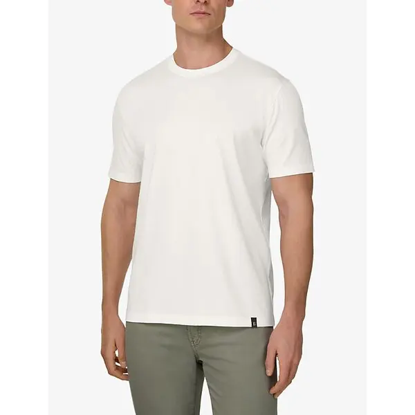Boggi Milano Crewneck Stretch Pima Cotton T-shirt - White