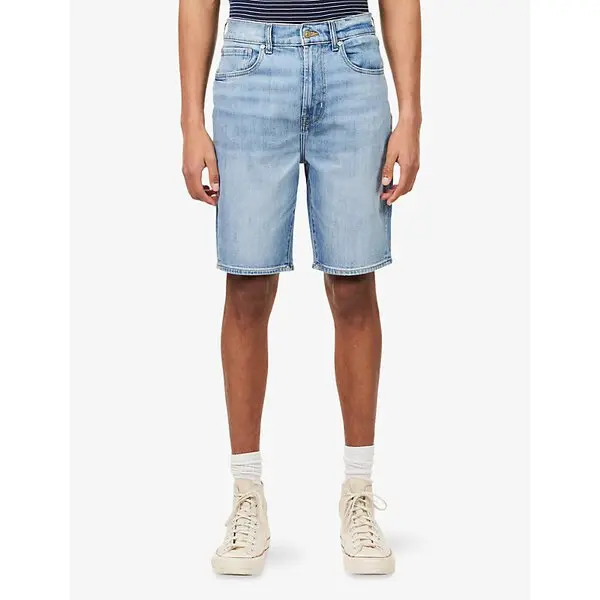 7 For All Mankind Cotton Denim Shorts