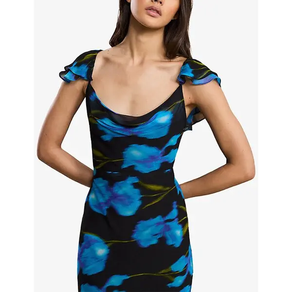 RO&ZO Imola Floral Print Maxi Dress