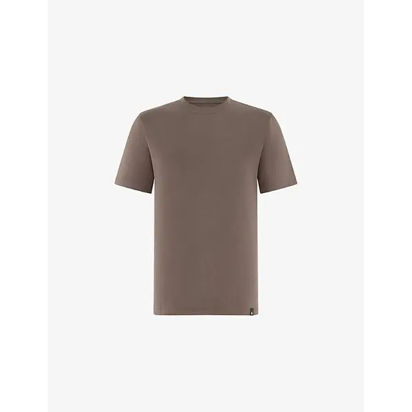 Boggi Milano Crewneck Stretch Pima Cotton T-shirt - Mud
