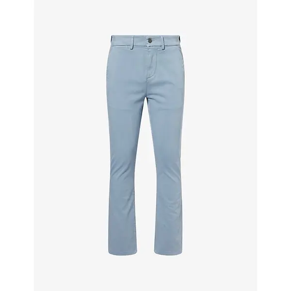 7 For All Mankind Luxe Performance Regular Slimmy Straight Cotton Chinos - Sateen Cloud