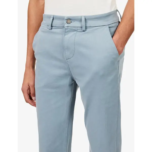 7 For All Mankind Luxe Performance Regular Slimmy Straight Cotton Chinos - Sateen Cloud