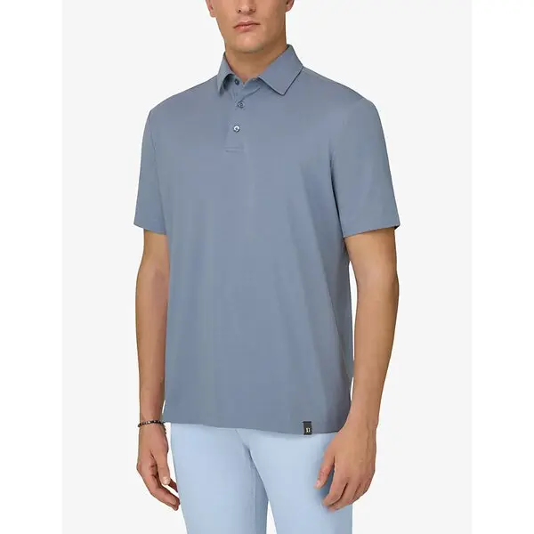 Boggi Milano Regular-fit Stretch Pima Cotton Polo Shirt